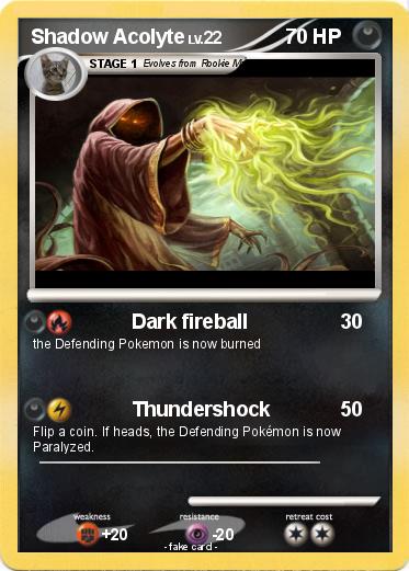Pokémon Shadow Acolyte - Dark fireball - My Pokemon Card