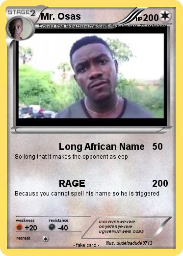 Pokémon Mr Osas - Long African Name - My Pokemon Card