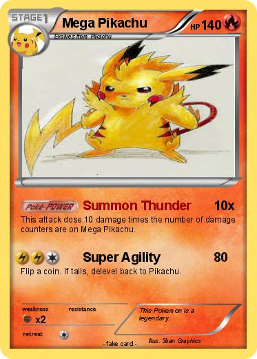Pokémon Mega Pikachu 86 86 - Summon Thunder - My Pokemon Card