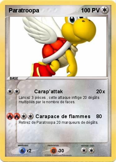 Pokémon Paratroopa 10 10 - Carap'attak - Ma carte Pokémon