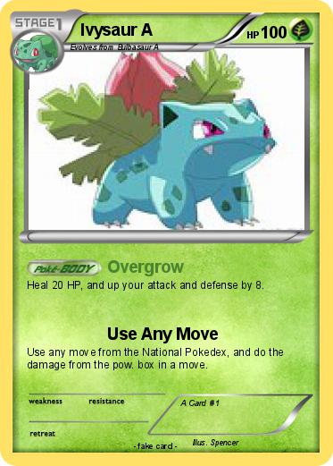 Pokémon Ivysaur A - Overgrow - My Pokemon Card