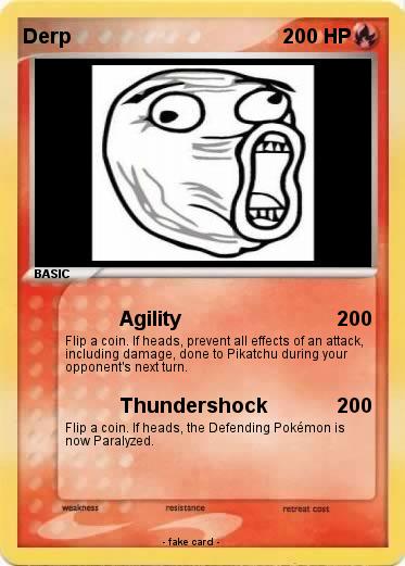 Pokémon Derp 1864 1864 - Agility - My Pokemon Card