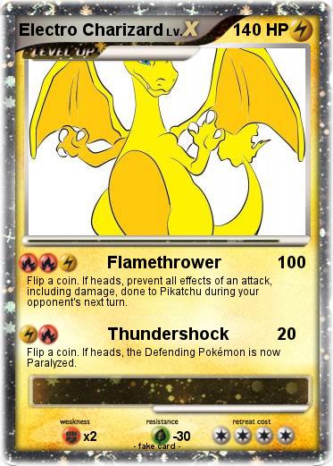 Pokémon Electro Charizard - Flamethrower - My Pokemon Card