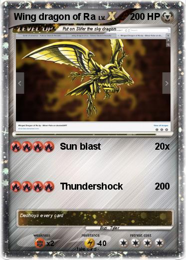 Pokémon Wing dragon of Ra 11 11 - Sun blast - My Pokemon Card