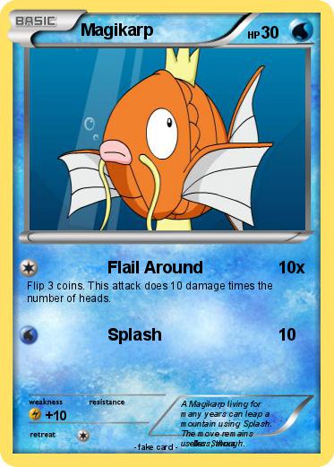 Pokémon Magikarp 1228 1228 - Flail Around - My Pokemon Card