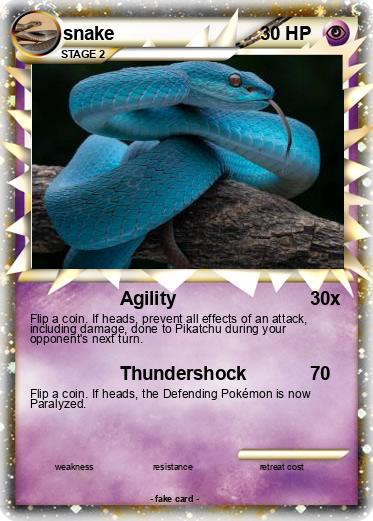 Pokémon snake 723 723 - Agility - My Pokemon Card