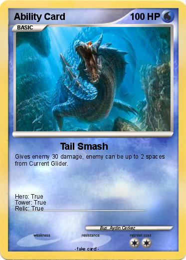 Pokémon Ability Card 11 11 - Tail Smash - My Pokemon Card