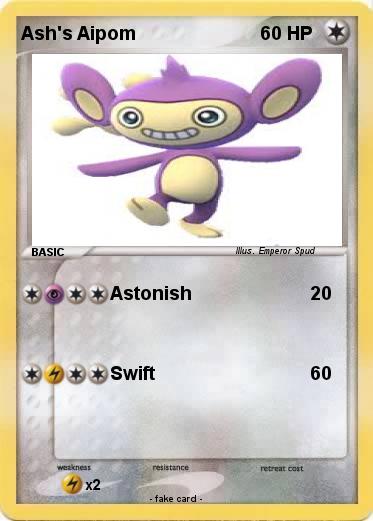 Pokémon Ash s Aipom 4 4 - Astonish - My Pokemon Card