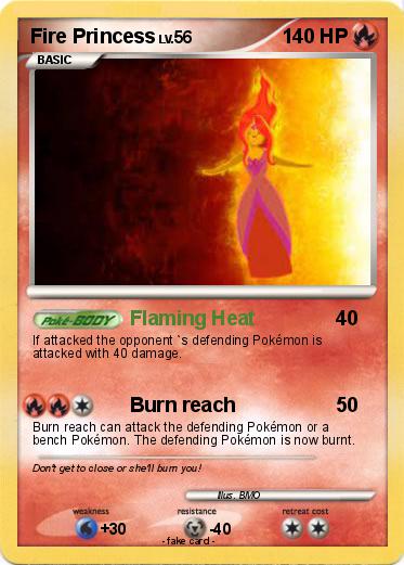 Pokémon Fire Princess 15 15 - Flaming Heat - My Pokemon Card