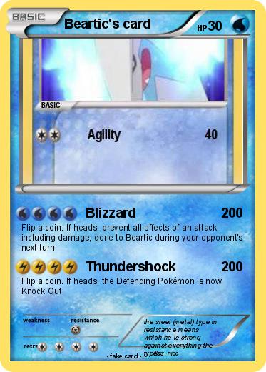 Pokémon Beartic s card - Blizzard - My Pokemon Card