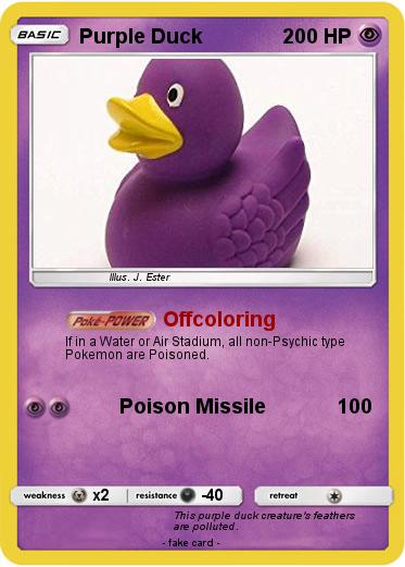 Pokémon Purple Duck - Offcoloring - My Pokemon Card
