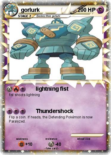 Pokémon gorlurk - lightning fist - My Pokemon Card