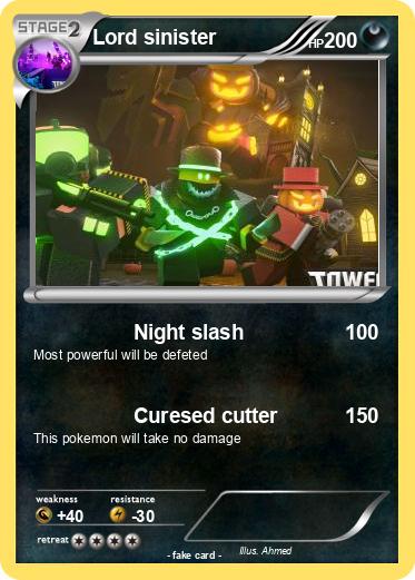 Pokémon Lord sinister 3 3 - Night slash - My Pokemon Card