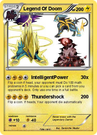 Pokémon Legend Of Doom - IntelligentPower - My Pokemon Card