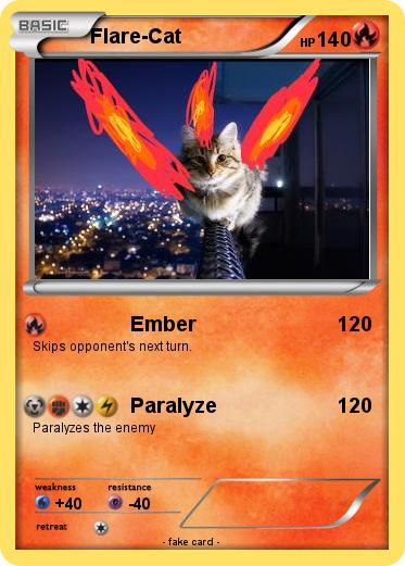 Pokémon Flare Cat 1 1 - Ember - My Pokemon Card