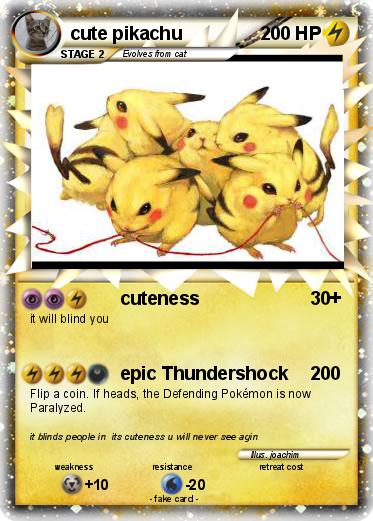 Pokémon cute pikachu 80 80 - cuteness - My Pokemon Card