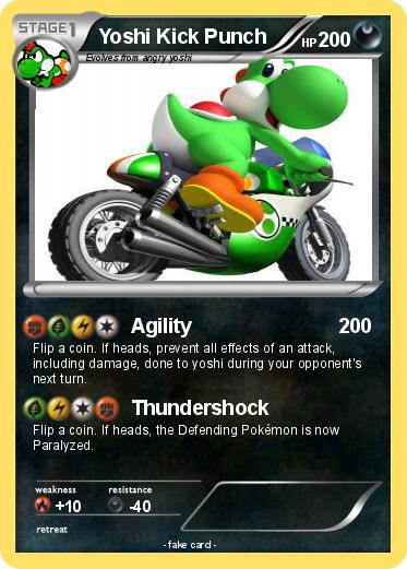 Pokémon Yoshi Kick Punch - Agility - My Pokemon Card