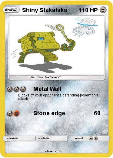 Pokémon Shiny Stakataka - Metal Wall - My Pokemon Card