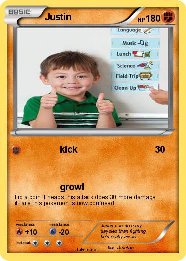 Pokémon Justin 7260 7260 - kick - My Pokemon Card
