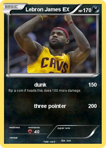 Pokémon Lebron James EX 16 16 - dunk - My Pokemon Card