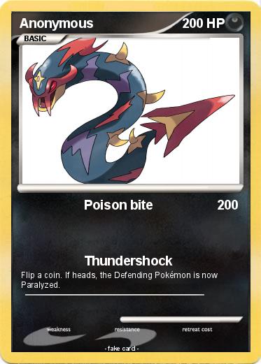Pokémon Anonymous 127 127 - Poison bite - My Pokemon Card