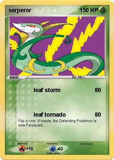 Pokémon serperor - leaf storm - My Pokemon Card