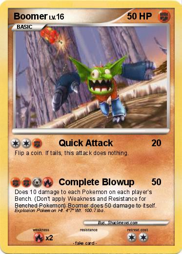 Pokémon Boomer 201 201 - Quick Attack - My Pokemon Card