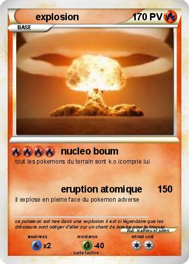 Pokémon explosion 179 179 - nucleo boum - Ma carte Pokémon