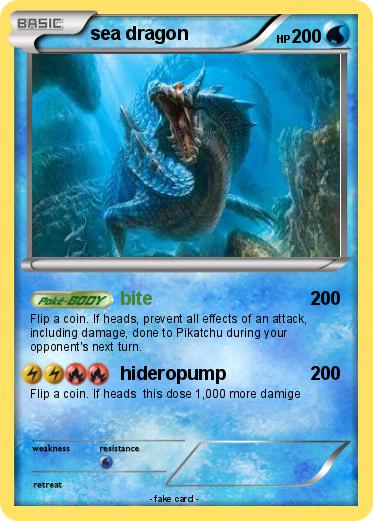 Pokémon sea dragon 58 58 - bite - My Pokemon Card