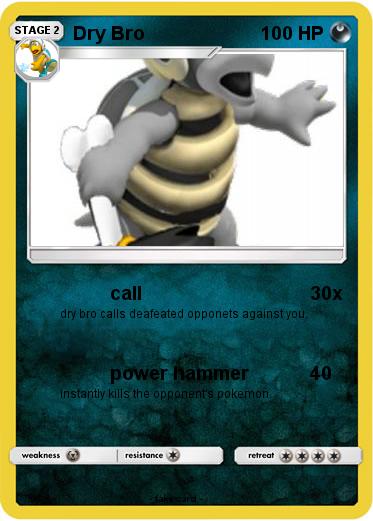 Pokémon Dry Bro 1 1 - call - My Pokemon Card