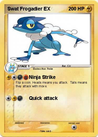 Pokémon Swat Frogadier EX - Ninja Strike - My Pokemon Card
