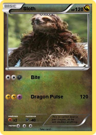 Pokémon Sloth 144 144 - Bite - My Pokemon Card
