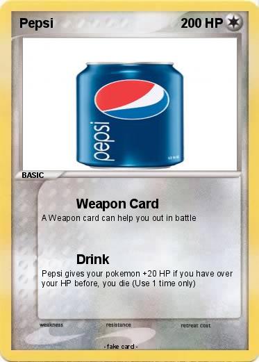 Pokémon Pepsi 88 88 - Weapon Card - My Pokemon Card