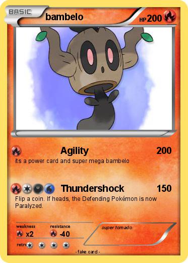 Pokémon bambelo - Agility - My Pokemon Card