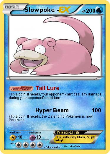 Pokémon Slowpoke EX 4 4 - Tail Lure - My Pokemon Card