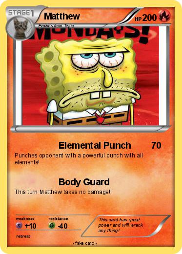 Pokémon Matthew 537 537 - Elemental Punch - My Pokemon Card