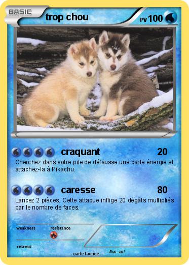 Pokémon trop chou 17 17 - craquant - Ma carte Pokémon
