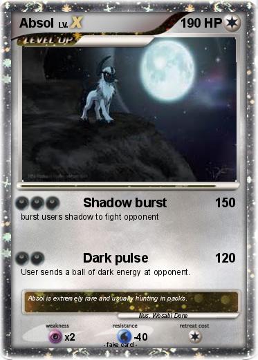 Pokémon Absol 1277 1277 - Shadow burst - My Pokemon Card