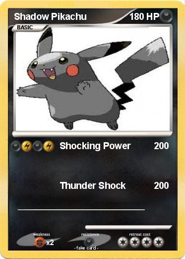 Pokémon Shadow Pikachu 593 593 - Shocking Power - My Pokemon Card