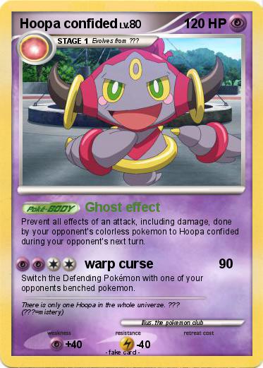 Pokémon Hoopa confided 2 2 - Ghost effect - My Pokemon Card