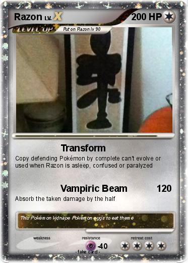 Pokémon Razon 1 1 - Transform - My Pokemon Card