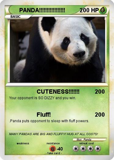 Pokémon PANDA 1087 1087 - CUTENESS!!!!!!! - My Pokemon Card