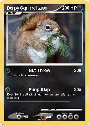 Pokémon Derpy Squirrel - Nut Throw - My Pokemon Card