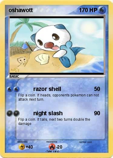 Pokémon oshawott 844 844 - razor shell - My Pokemon Card