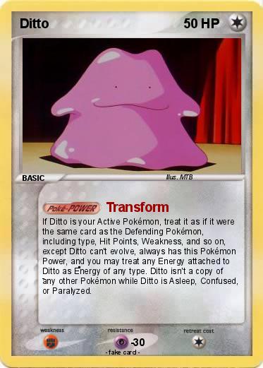 Pokémon Ditto 557 557 - Transform - My Pokemon Card