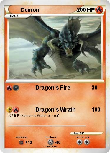 Pokémon Demon 980 980 - Dragon's Fire - My Pokemon Card