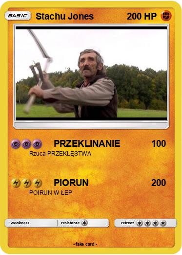 Pokémon Stachu Jones 6 6 - PRZEKLINANIE - Twoja własna karta pokemon