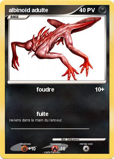 Pokémon albinoid adulte - foudre - Ma carte Pokémon