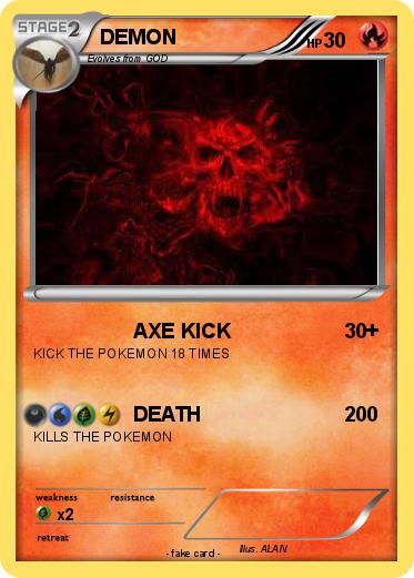 Pokémon DEMON 1744 1744 - AXE KICK - My Pokemon Card