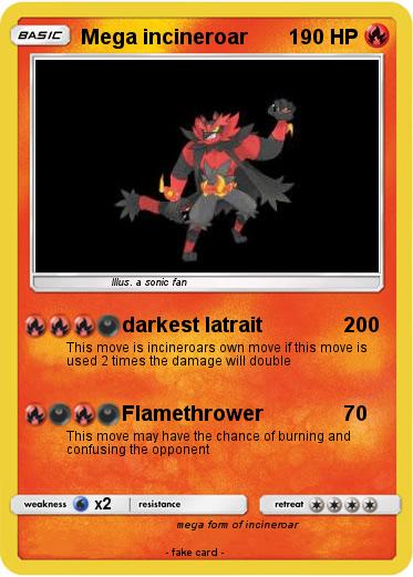 Pokémon Mega incineroar 3 3 - darkest latrait - My Pokemon Card